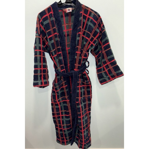 Source Unknown | Other | Vintage Bath Robe Mens Multicolored Terri ...